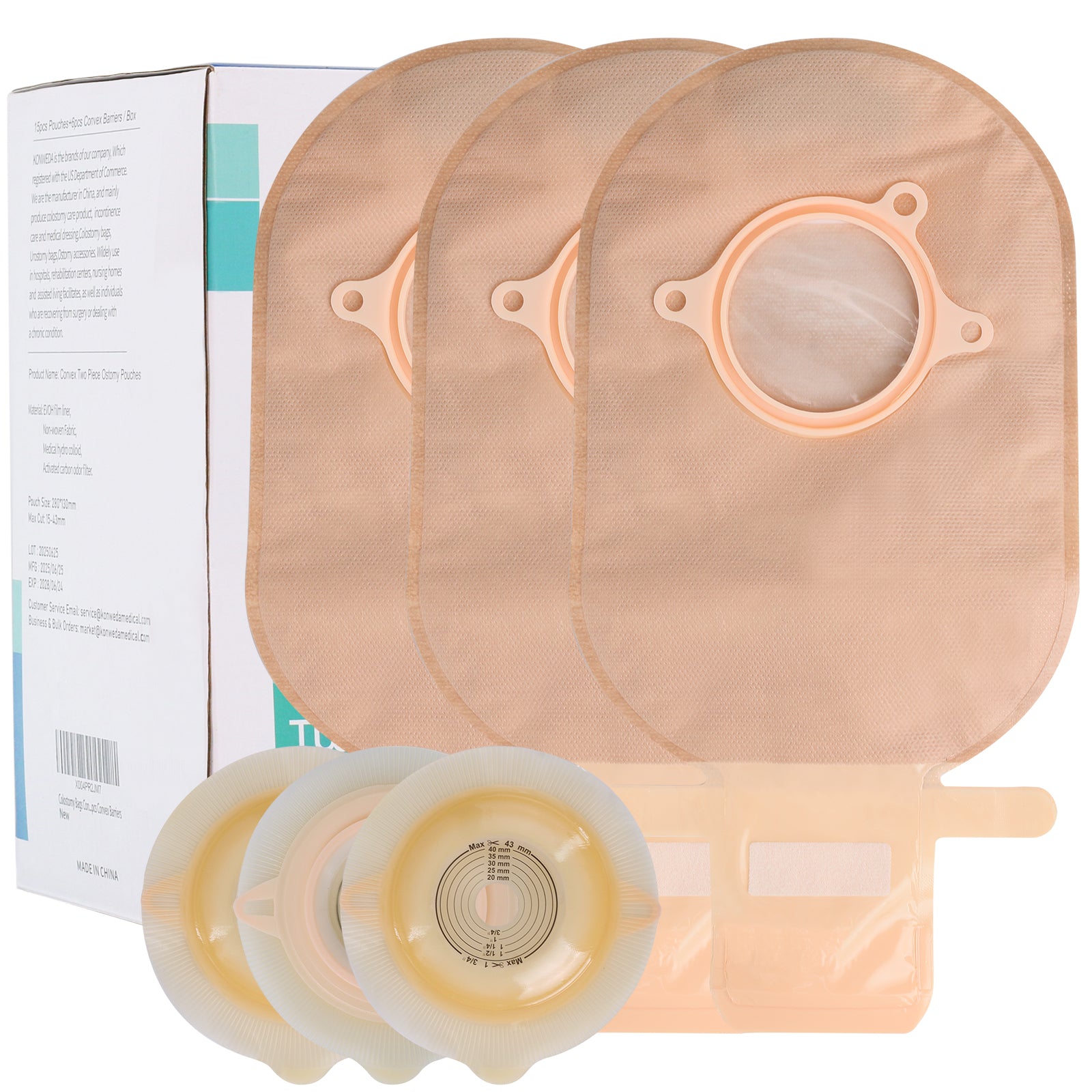 Colostomy Bags Convex Two Piece System | Ostomy Bags Ostomy Supplies D ...
