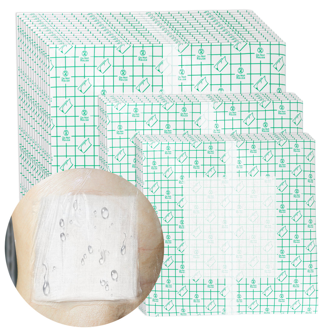 25 Pcs Waterproof Ostomy Bag Shower Cover 10"x10", Stoma Bath Protecto ...