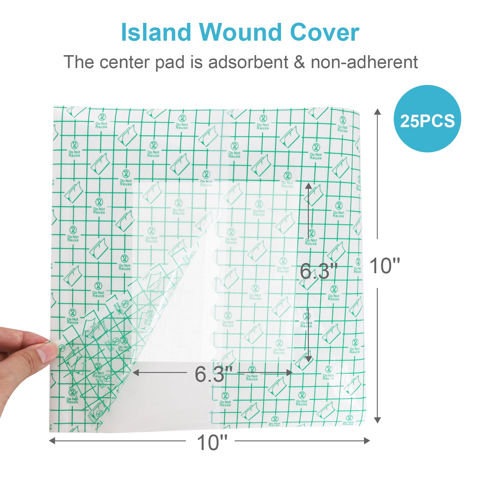 25 Pcs Waterproof Ostomy Bag Shower Cover 10"x10", Stoma Bath Protecto ...