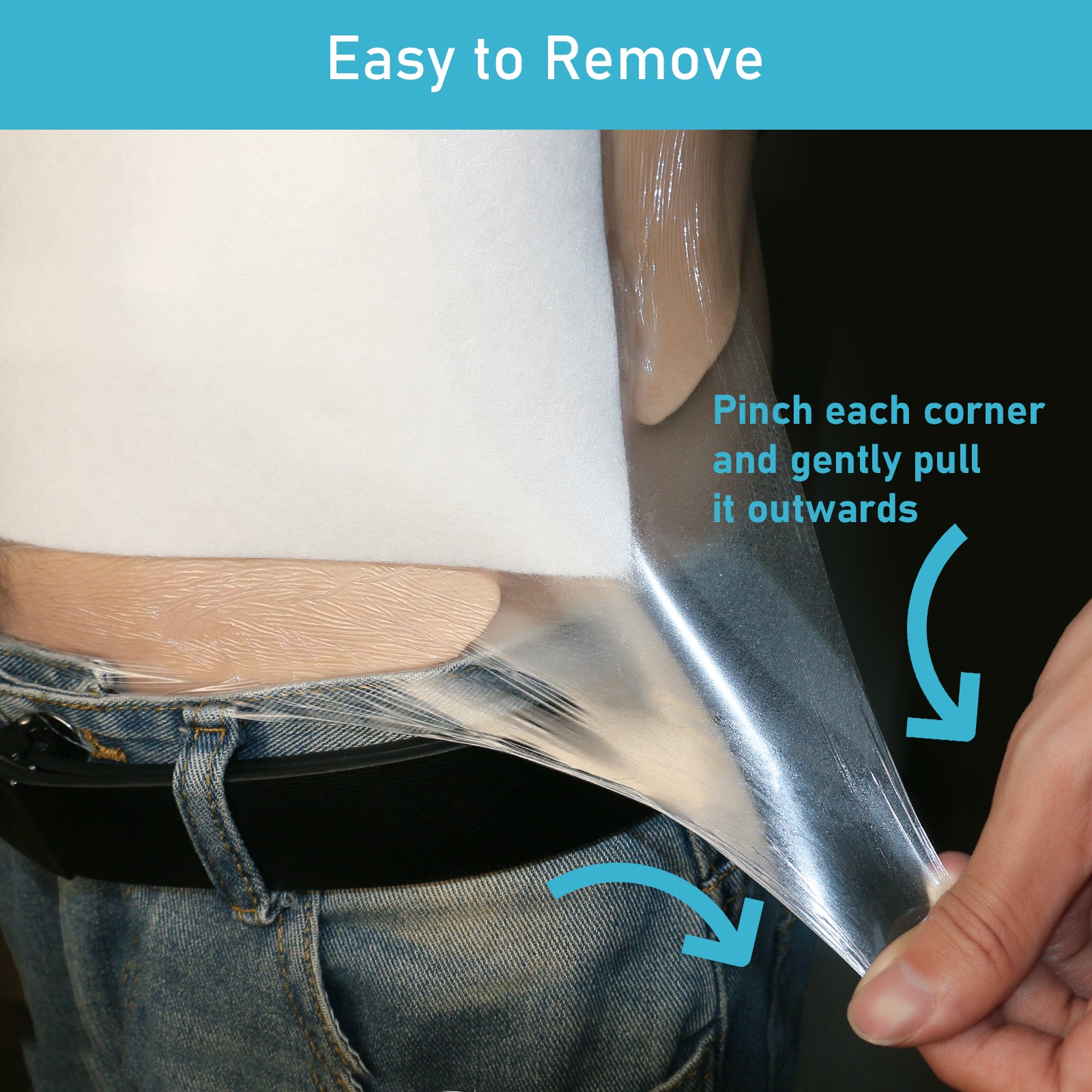 25 Pcs Waterproof Ostomy Bag Shower Cover 10"x10", Stoma Bath Protecto ...