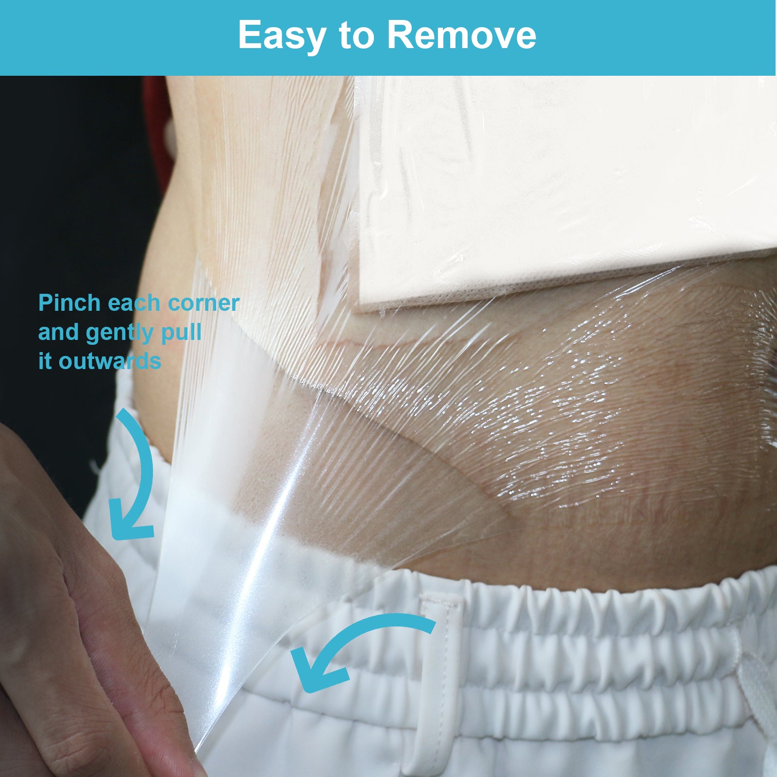 25 Pcs Waterproof Ostomy Bag Shower Cover 10x10 Stoma Bath Protecto
