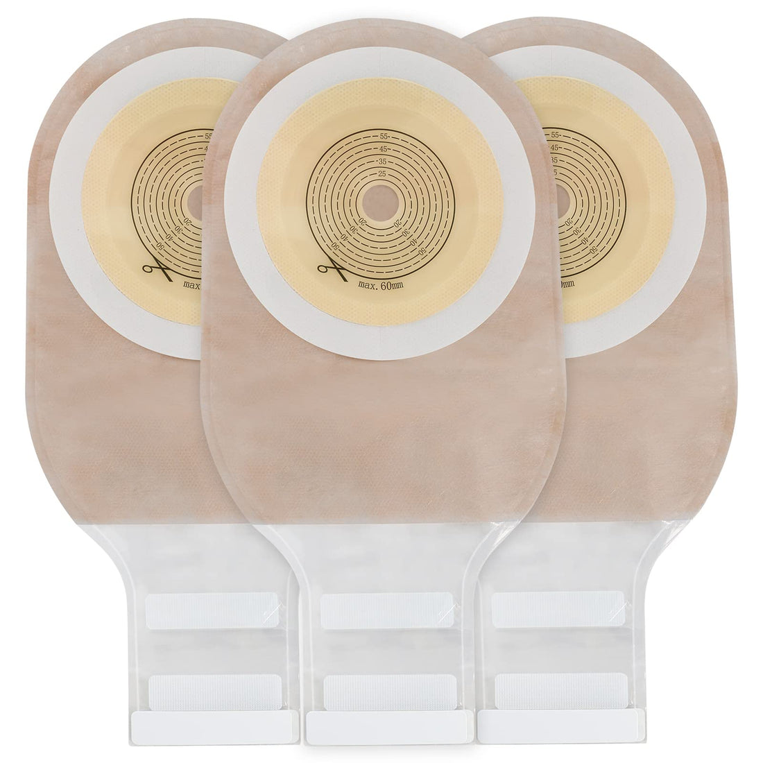 Colostomy Bags, One Piece Drainable Ostomy Pouch, Cut-to-Fit, 20 PCS ...
