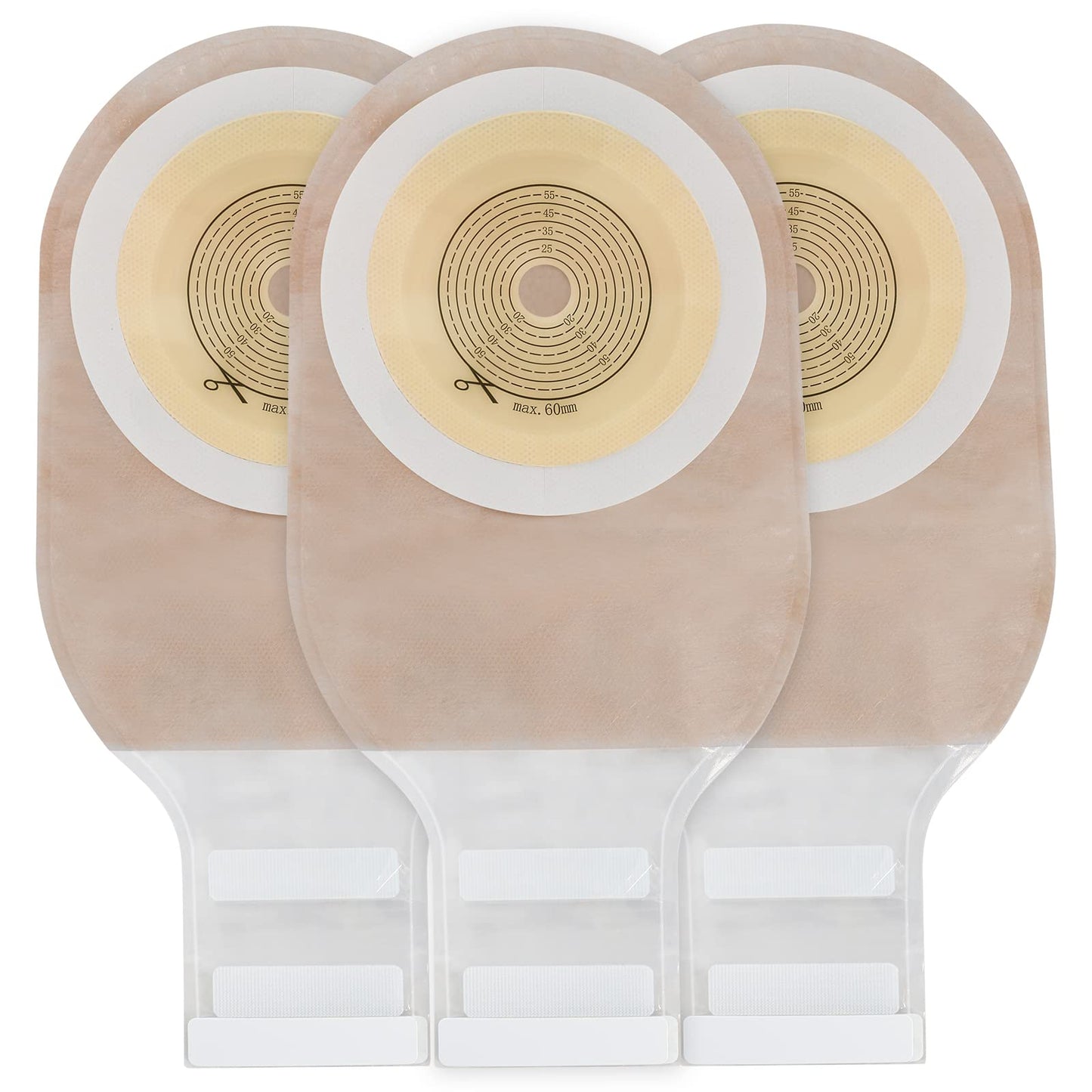 Colostomy Bags, One Piece Drainable Ostomy Pouch, Cut-to-Fit, 20 PCS ...