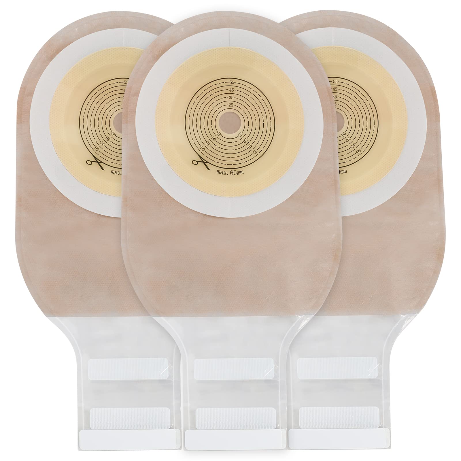 Colostomy Bags, One Piece Drainable Ostomy Pouch, Cut-to-Fit, 20 PCS ...