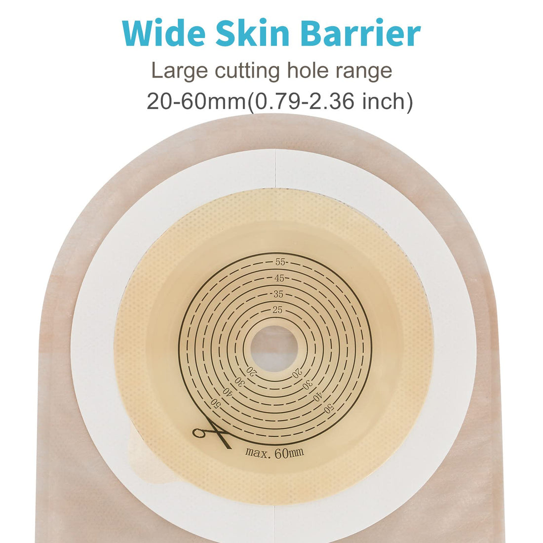 Colostomy Bags, One Piece Drainable Ostomy Pouch, Cut-to-Fit, 20 PCS ...