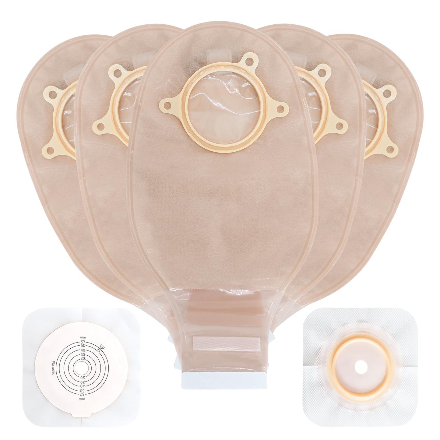 Ostomy Bags, Colostomy Supplies, Two-Piece Drainable Ostomy Pouch for ...