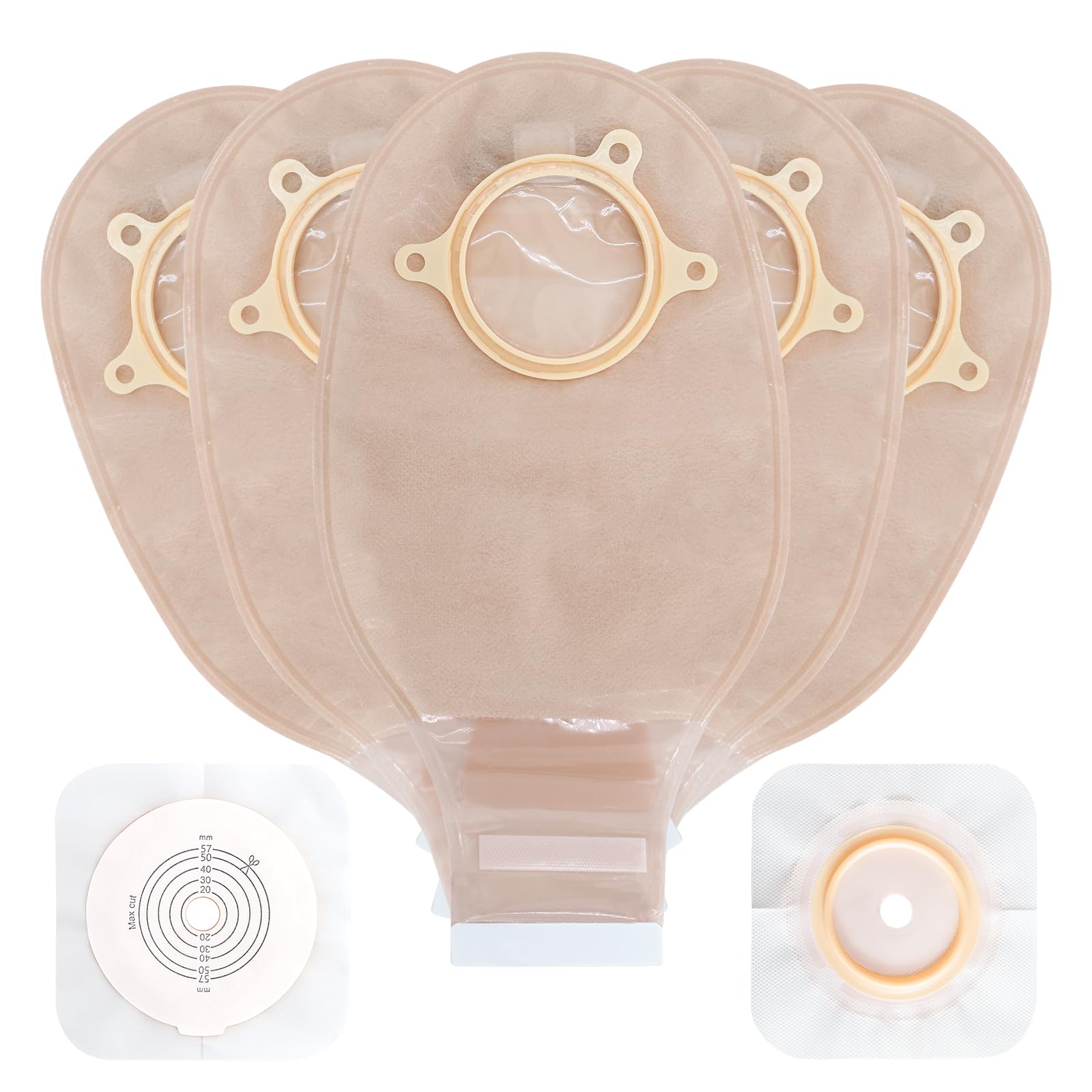 Ostomy Bags, Colostomy Supplies, Two-Piece Drainable Ostomy Pouch for ...