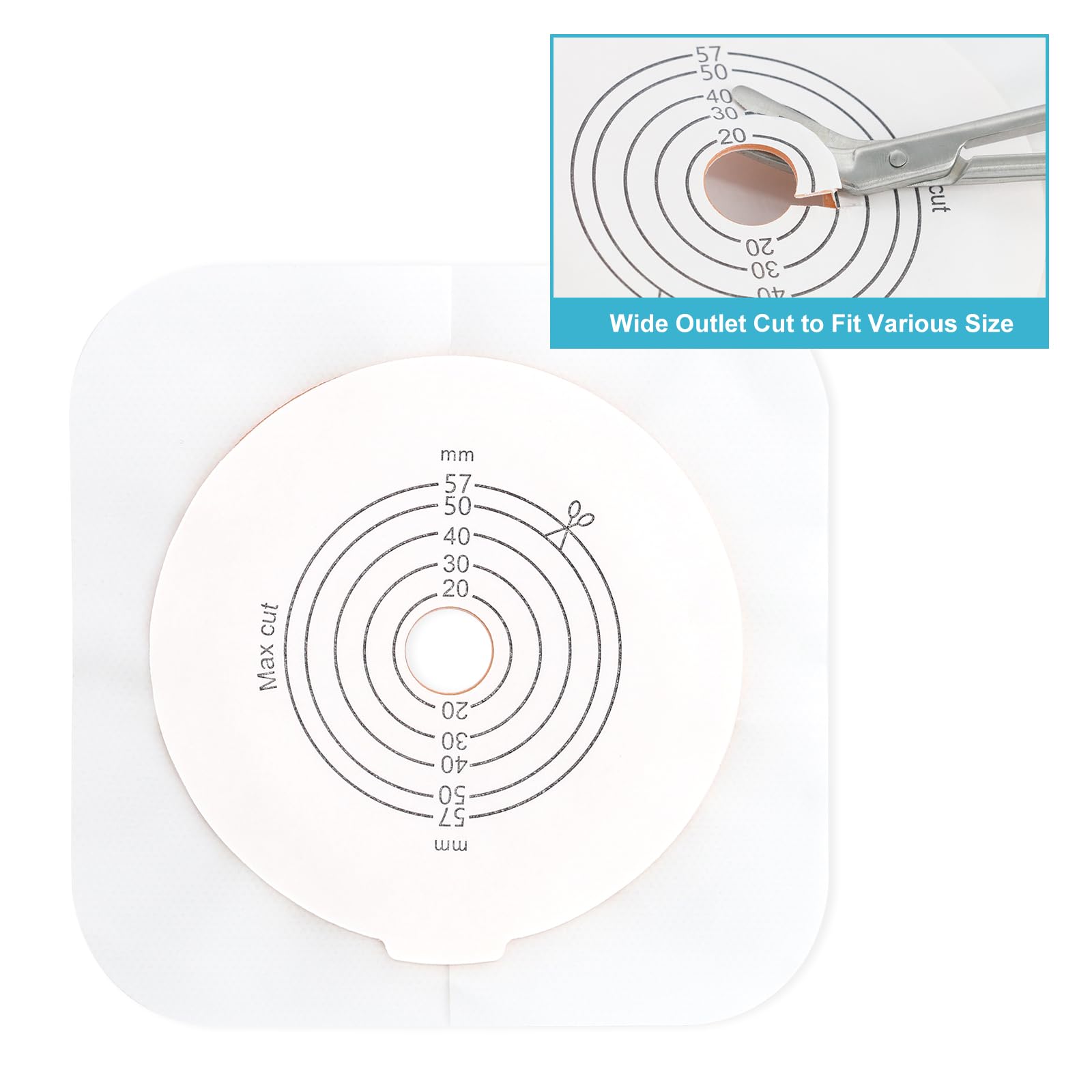 Ostomy Bags, Colostomy Supplies, Two-Piece Drainable Ostomy Pouch for ...