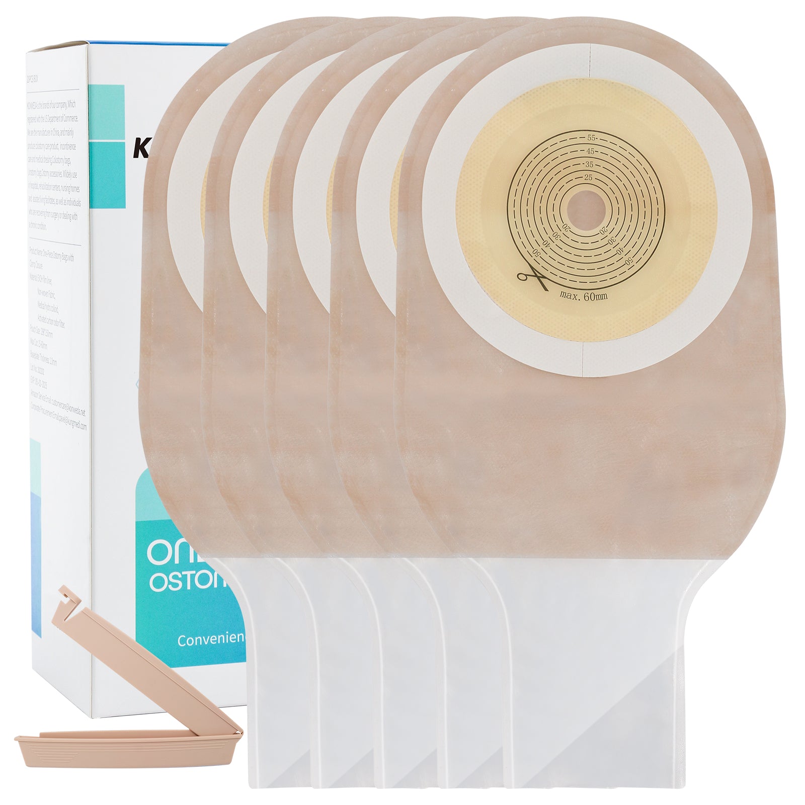 Colostomy Bags with Clamp Closure, One Piece Drainable Pouch, Cut-to-F ...