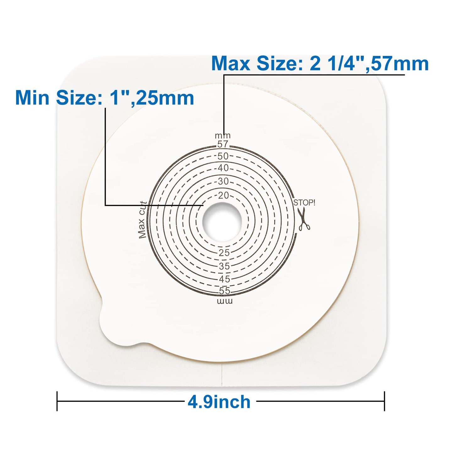 Adhesive Skin Barriers Wafer for KONWEDA Ostomy Two-Piece Bag System ...