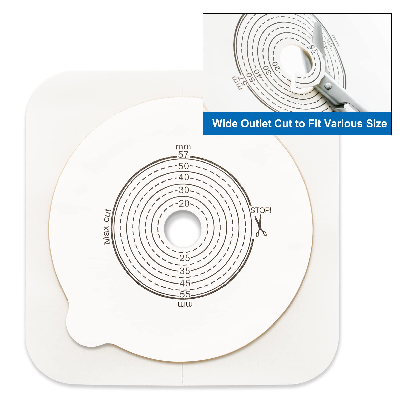 Adhesive Skin Barriers Wafer for KONWEDA Ostomy Two-Piece Bag System ...