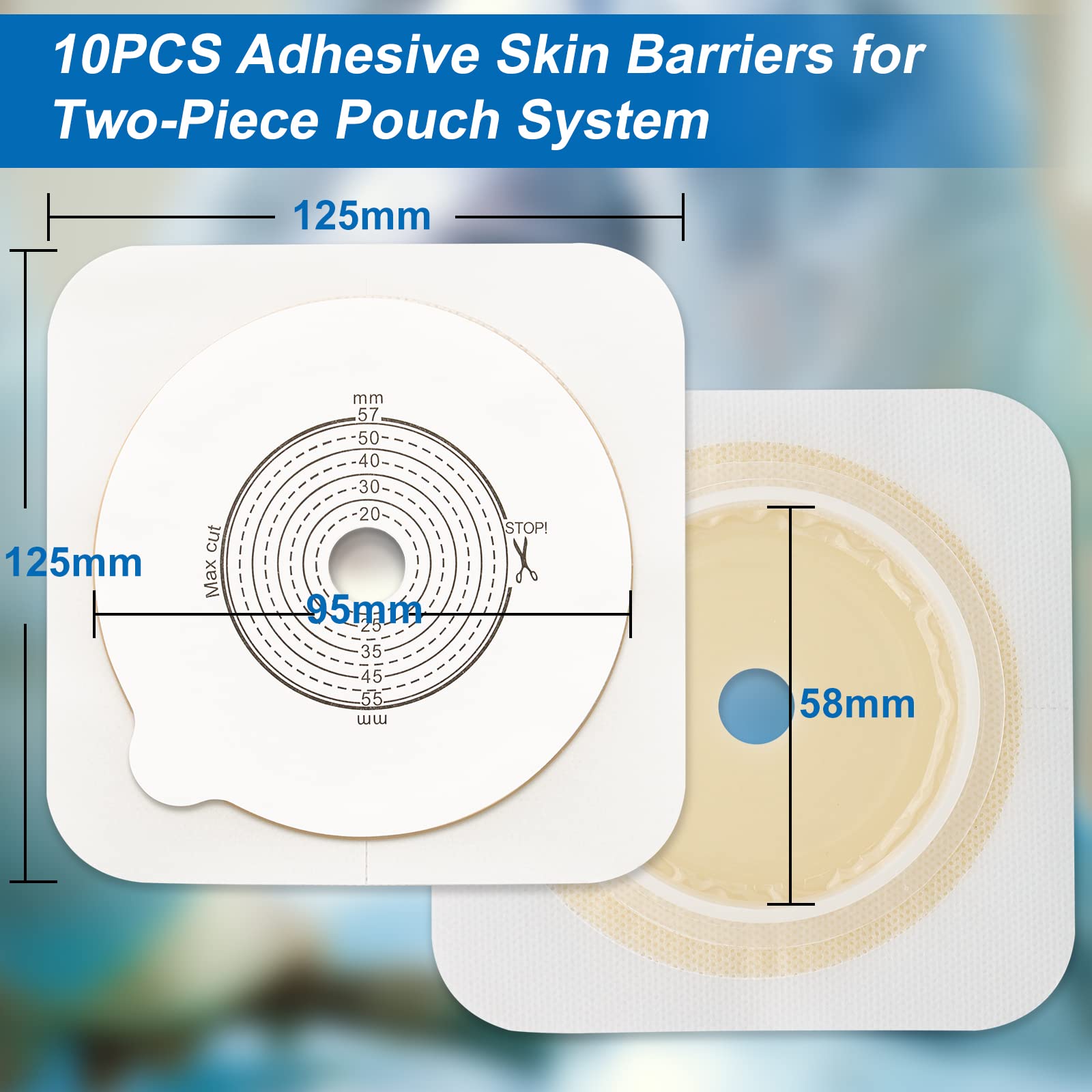 Adhesive Skin Barriers Wafer for KONWEDA Ostomy Two-Piece Bag System ...