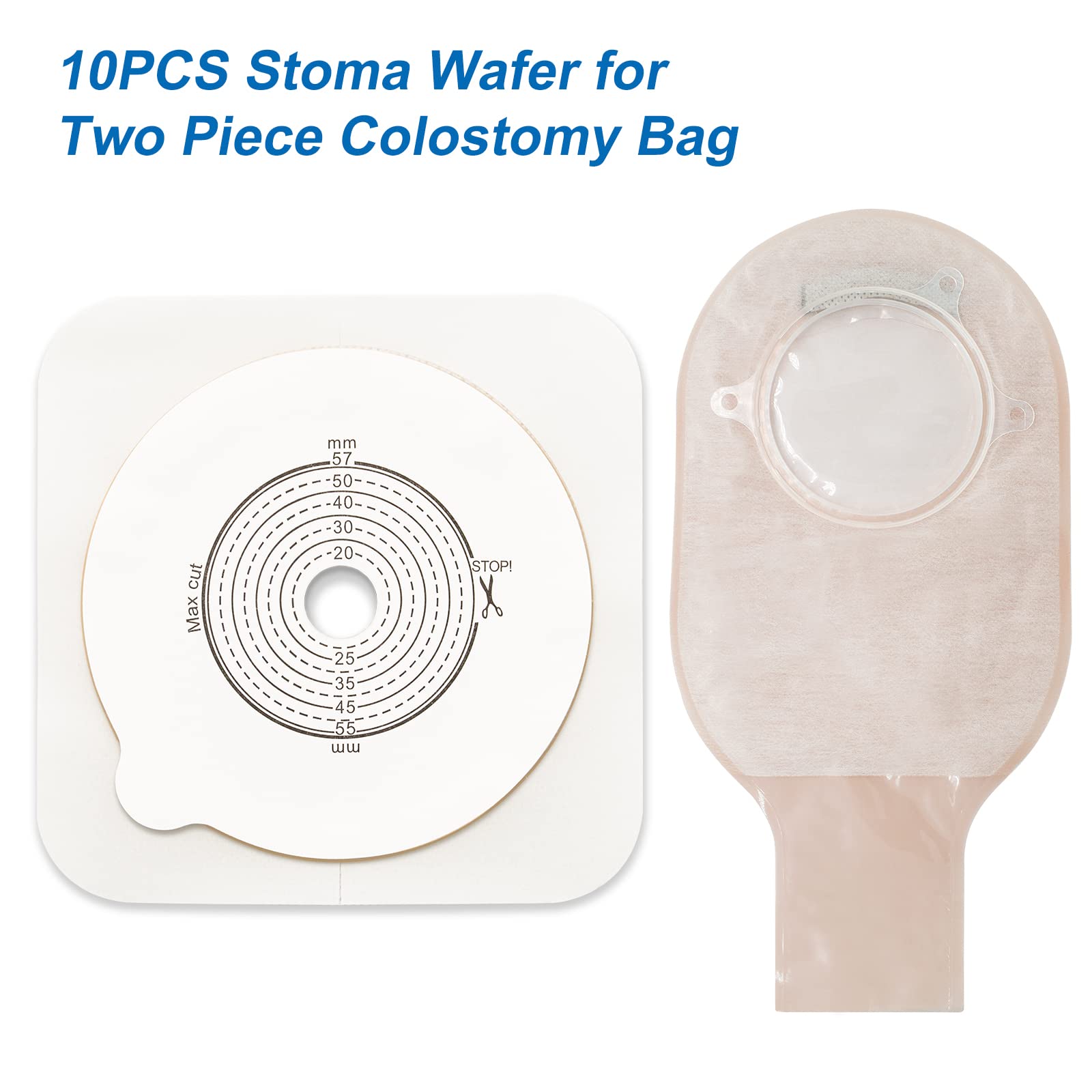 Adhesive Skin Barriers Wafer for Two-Piece Pouch System - 2-1/4'' 57mm ...